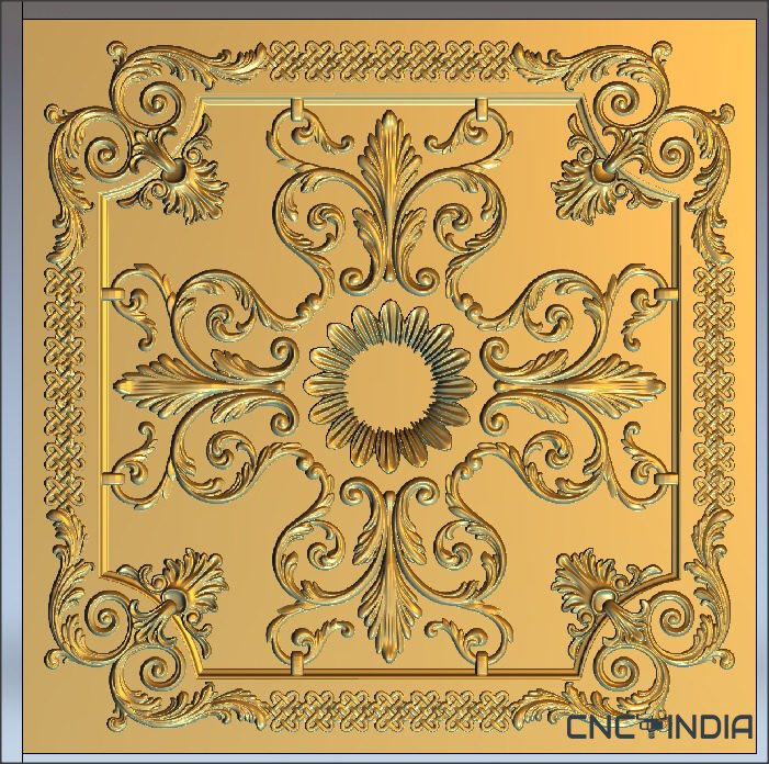 3DDSQ-1004 Square CNC Design 3D Model Artcam Relief Square File And STL ...