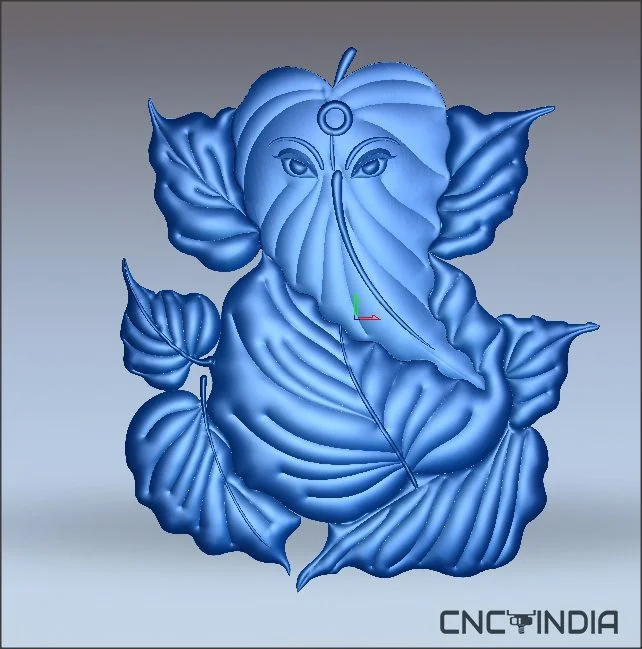3DGOD-1045 GOD(Lord) Leaf GANESH JI 3D God CNC Model Artcam Relief ...