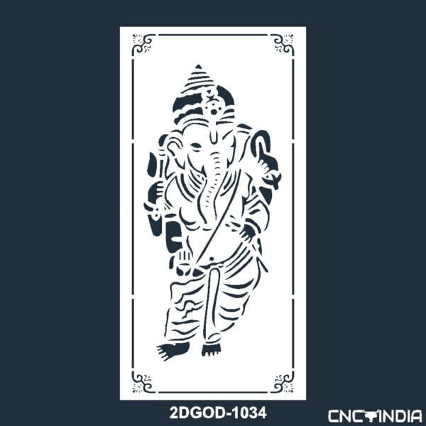 2DGOD-1034 Shree Ganesh Vector DXF EPS File Download - CNC INDIA