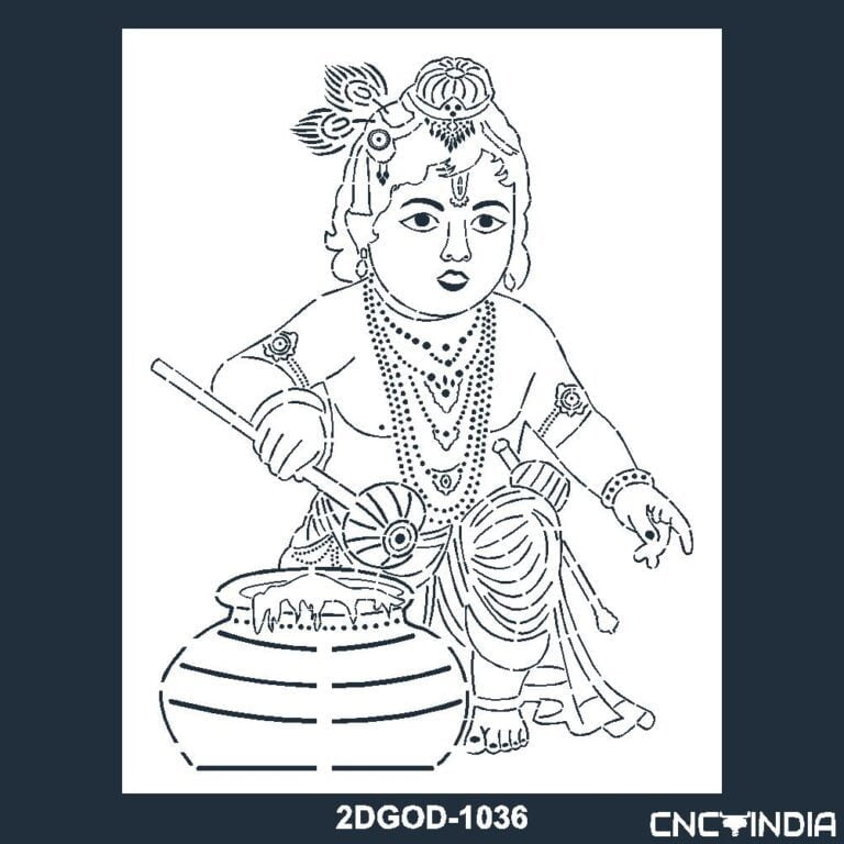 2DGOD-1036 Shree Krishna Makhan Chor Vector DXF EPS File Download - CNC ...