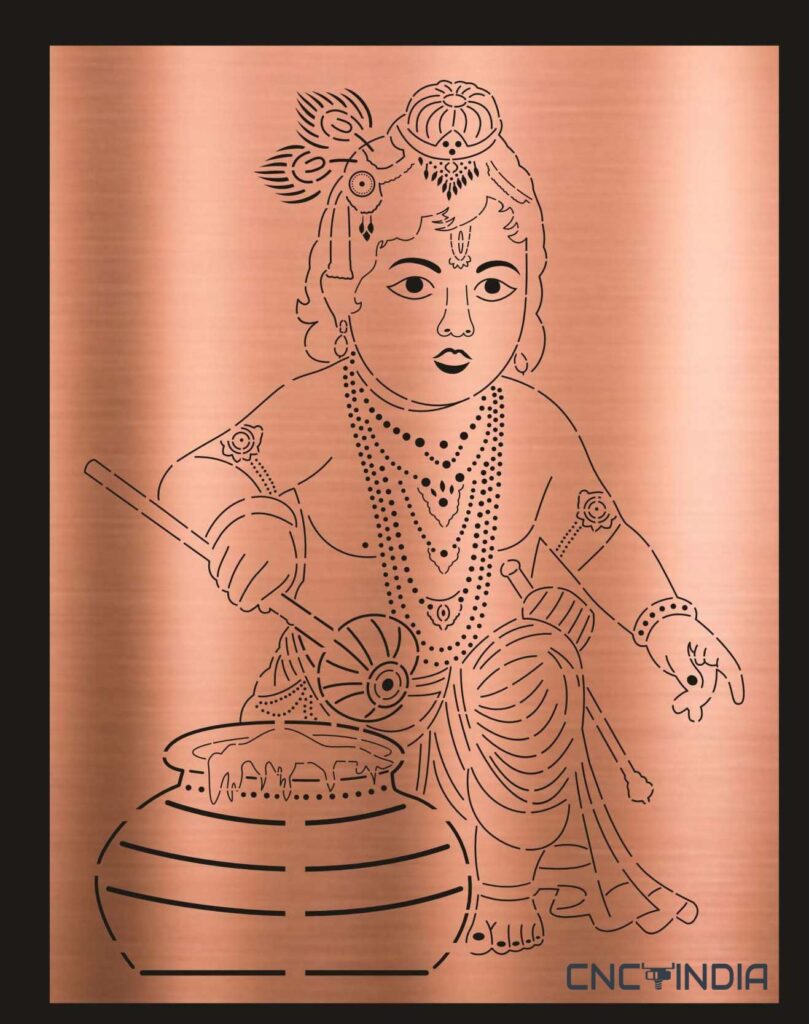 2DGOD-1036 Shree Krishna Makhan Chor Vector DXF EPS File Download - CNC ...