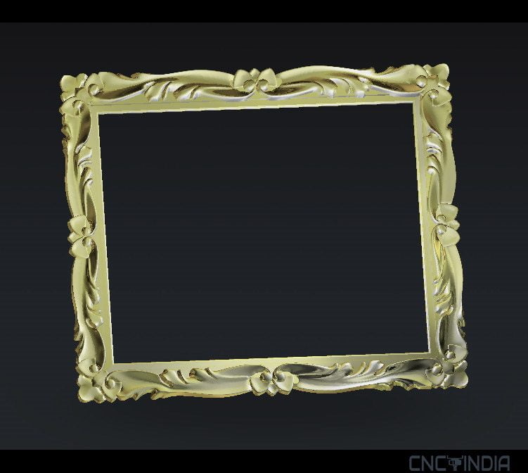3DFRMR-1013 Frame Rectangle 3D Model For CNC Rectangular Mirror Frame ...