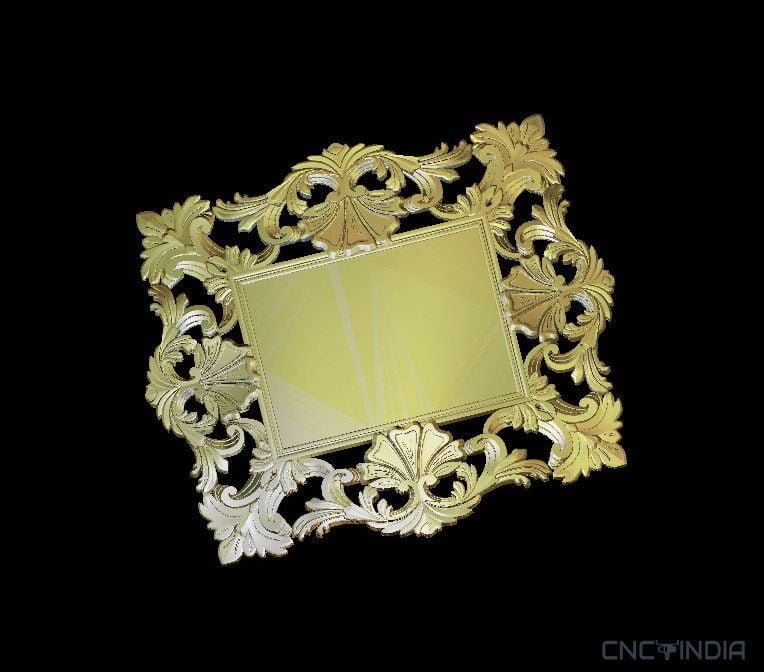 3DFRMR-1026 Frame Rectangle 3D Model For CNC Rectangular Mirror Frame ...