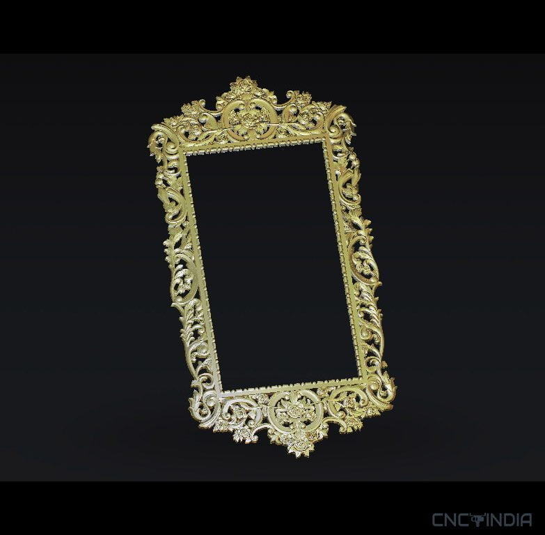 3DFRMR-1042 Frame Rectangle 3D Model For CNC Rectangular Mirror Frame ...