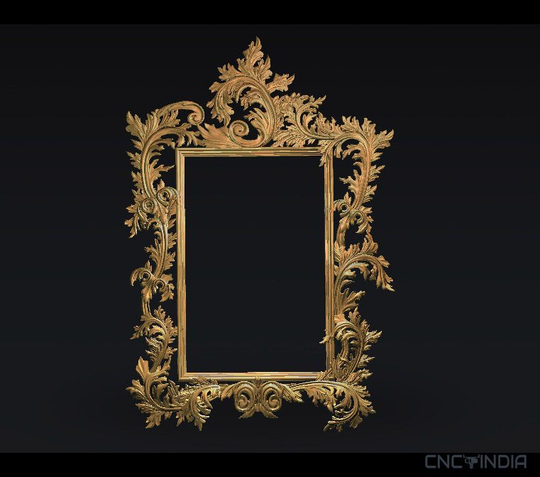 3DFRMR-1048 Frame Rectangle 3D Model For CNC Rectangular Mirror Frame ...