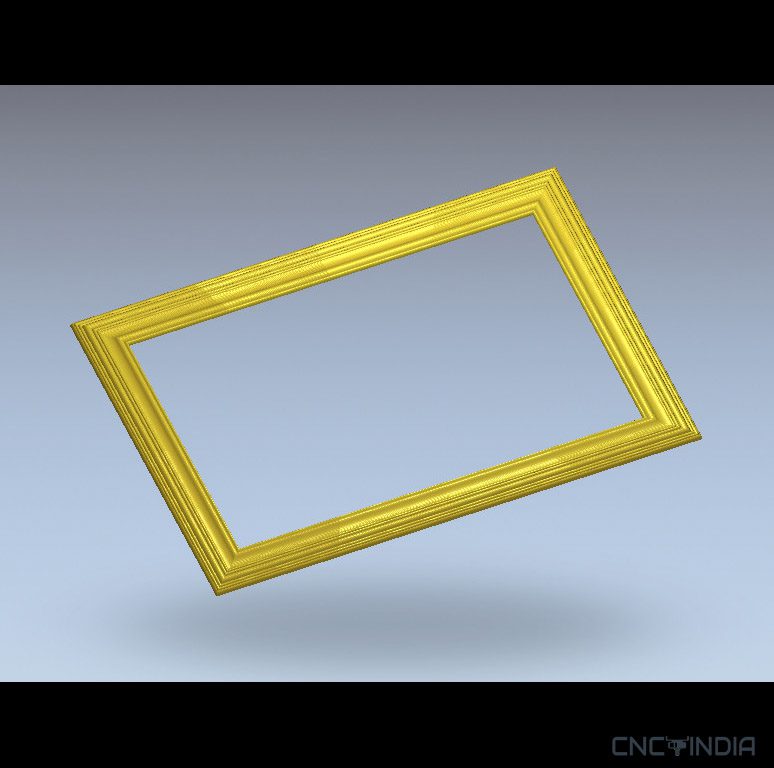 3DFRMR-1059 Frame Rectangle 3D Model For CNC Rectangular Mirror Frame ...