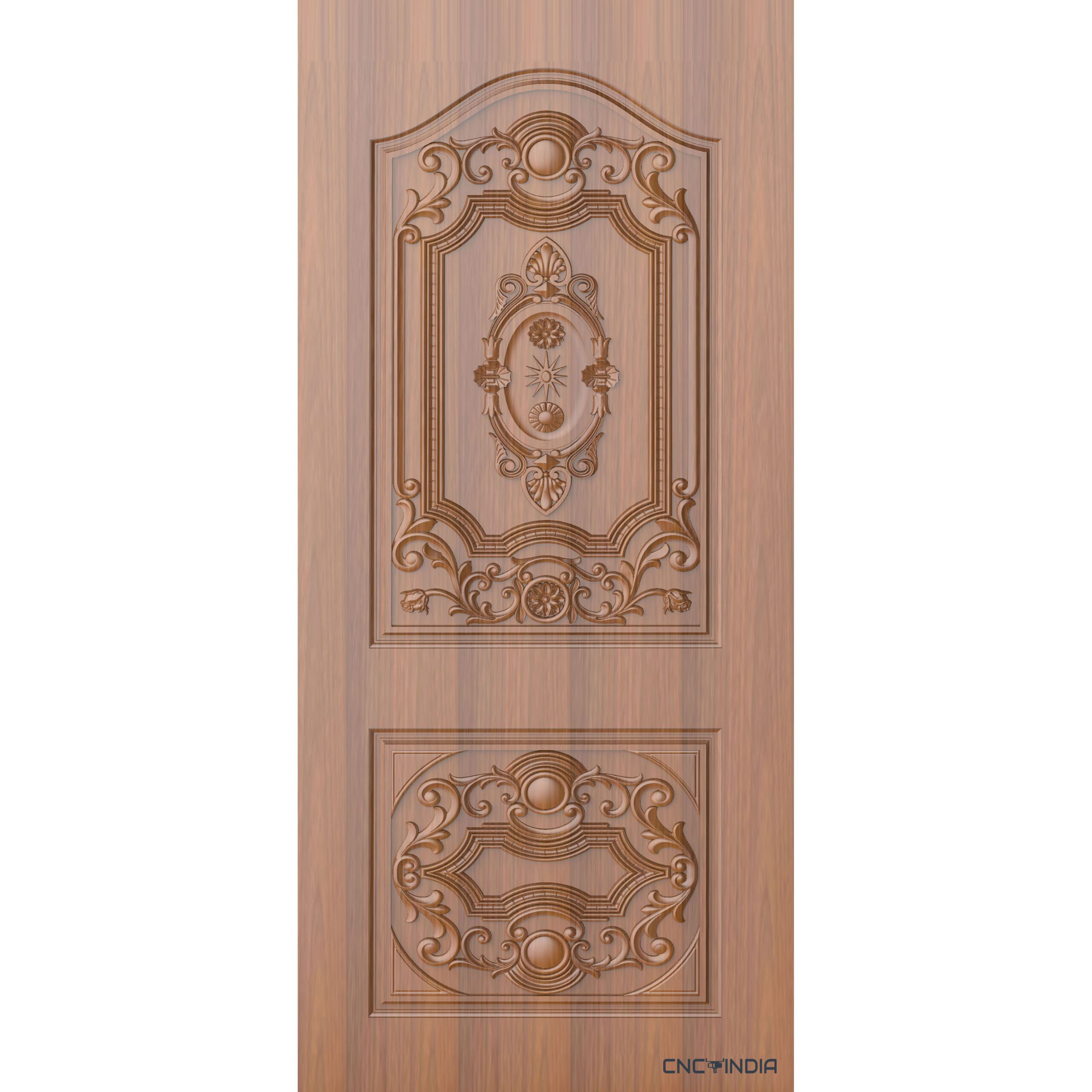 DRMDP2-1004 Modern Two Panel Door Two Door 3D Model Design Artcam ...