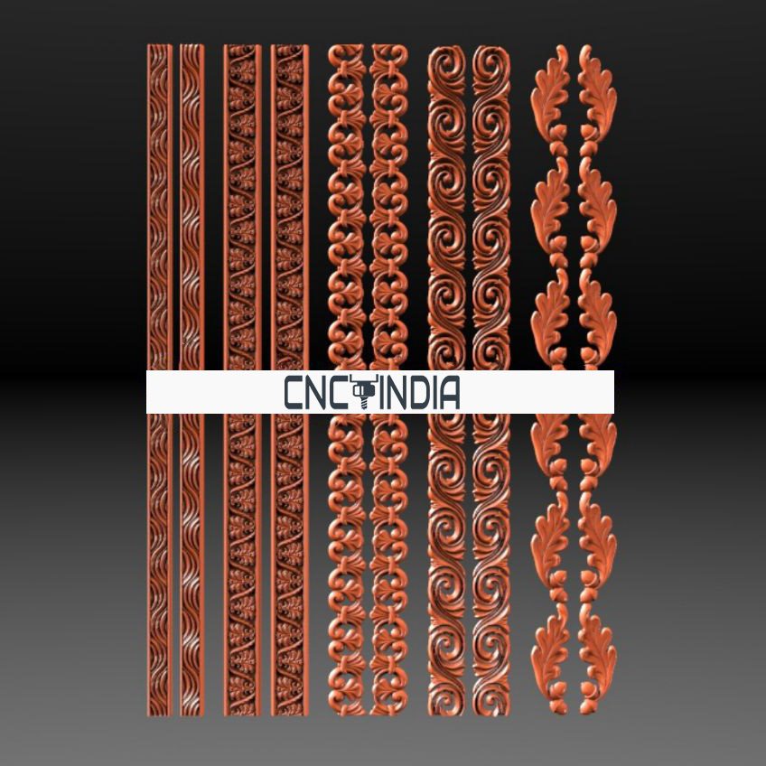 3DCRS-1063 3D Carnish Design Model STL & Artcam Relief Download - CNC INDIA