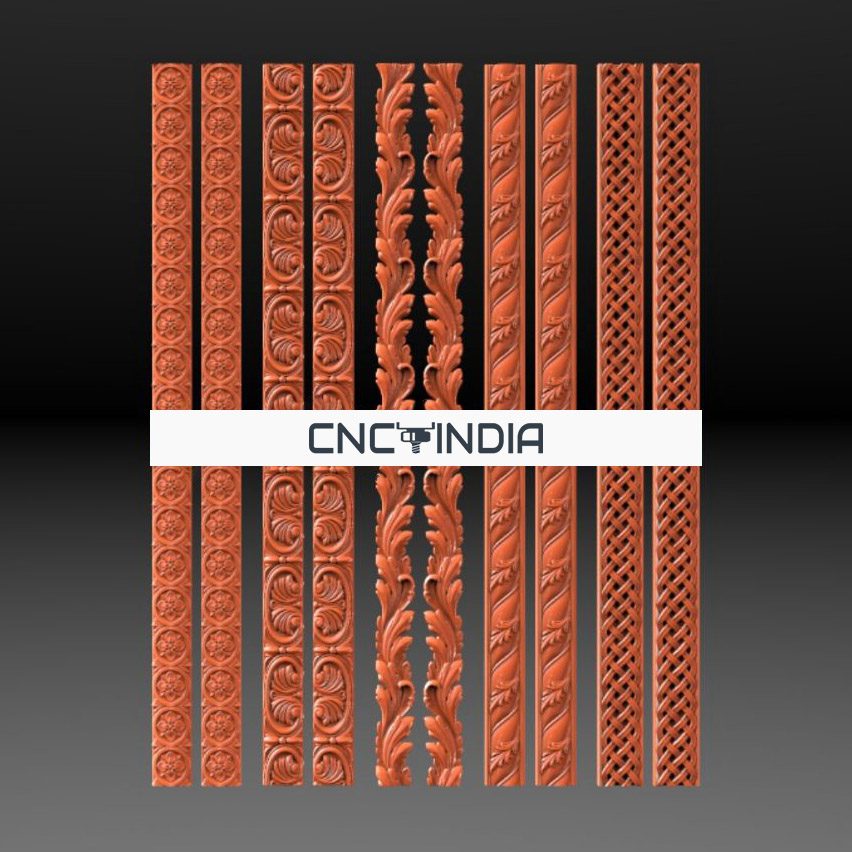 3DCRS-1068 3D Carnish Design Model STL & Artcam Relief Download - CNC INDIA