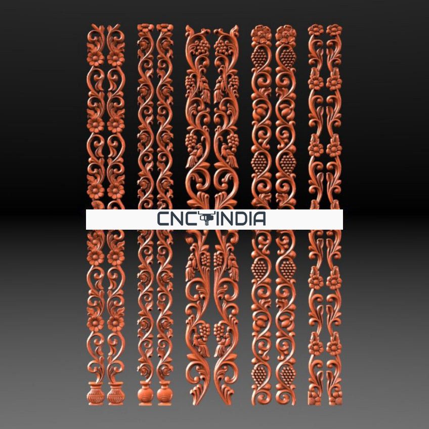 3DCRS-1069 3D Carnish Design Model STL & Artcam Relief Download - CNC INDIA