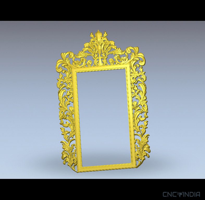 3DFRMR-1068 Frame Rectangle 3D Model For CNC Rectangular Mirror Frame ...