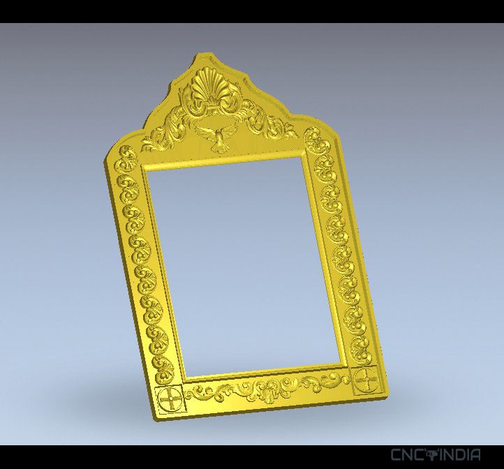 3DFRMR-1071 Frame Rectangle 3D Model For CNC Rectangular Mirror Frame ...