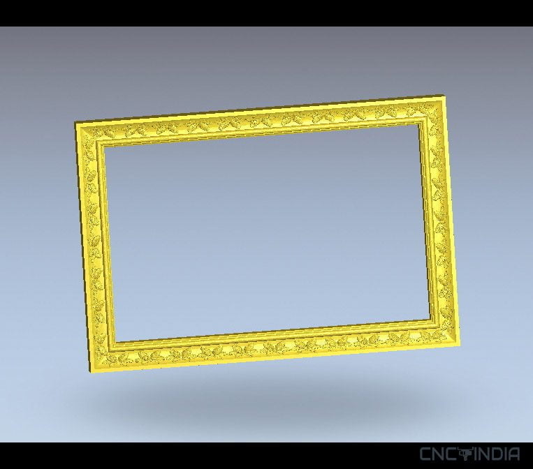 3DFRMR-1073 Frame Rectangle 3D Model For CNC Rectangular Mirror Frame ...