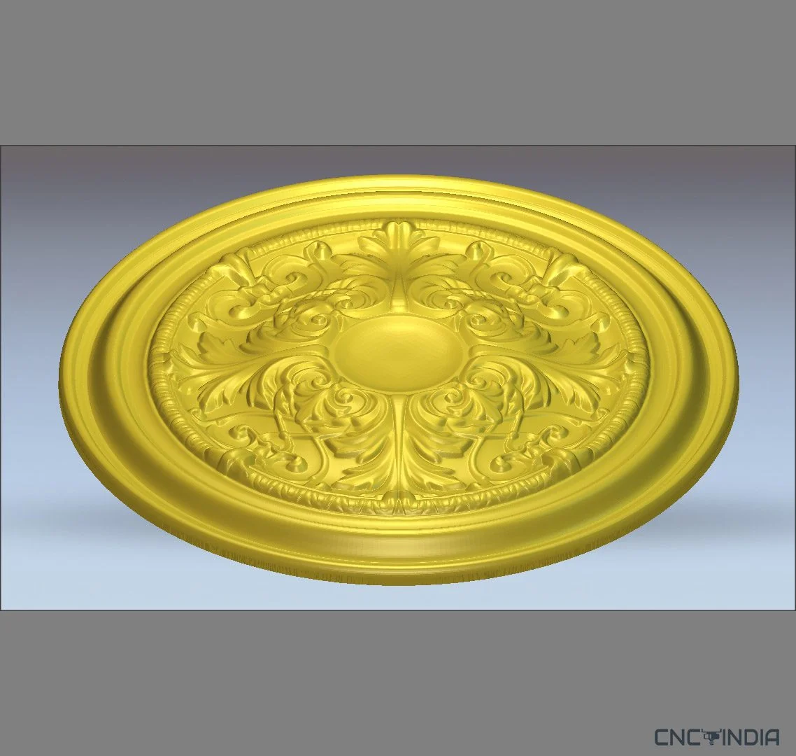 3DDECC-1180 3D Circular Round Design Model For CNC Download - CNC INDIA